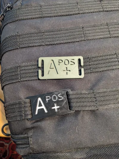 Molle Tag - Blood Types - Single & AMS Dual Color Remixed by ...