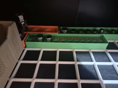 Gridfinity Husky SAE Socket Organizers - Free 3D Print Model - MakerWorld