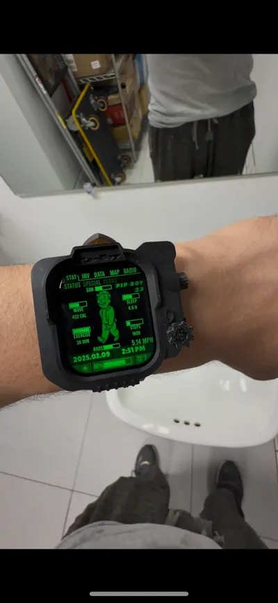 Pip-Boy v3 for Apple Watch - Free 3D Print Model - MakerWorld