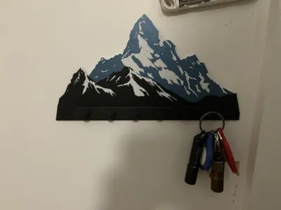 Mountain Key Holder/Hanger - Free 3D Print Model - MakerWorld