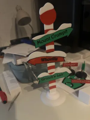 Grinch Sign & Mount Crumpit - Free 3D Print Model - MakerWorld