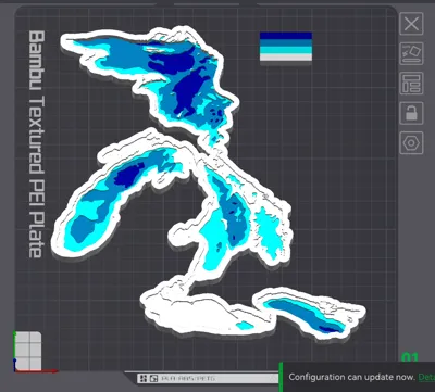 Great Lakes Depth Map by jedilady MakerWorld: Download Free 3D Models