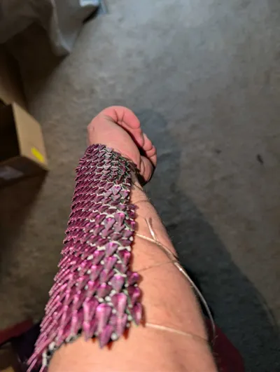 chainmail fabric arm bracer - Free 3D Print Model - MakerWorld