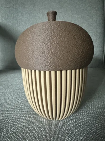 Acorn container decoration (tealight compatible) - Free 3D Print Model ...