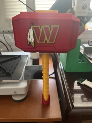 Washington Commanders Thors Hammer - Free 3D Print Model - MakerWorld
