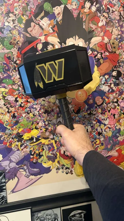 Washington Commanders Thors Hammer - Free 3D Print Model - MakerWorld