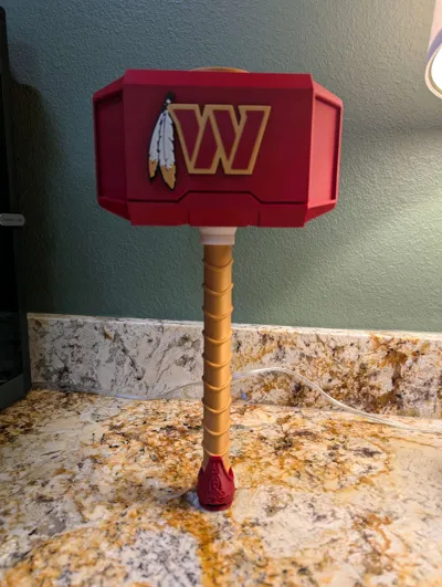 Washington Commanders Thors Hammer - Free 3D Print Model - MakerWorld