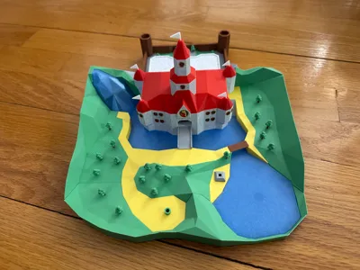 Mario 64 Peach's Castle with Courtyard - Diorama by Arniel86 MakerWorld ...