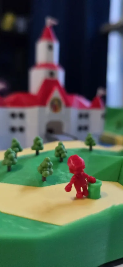Mario 64 Peach's Castle with Courtyard - Diorama by Arniel86 MakerWorld ...