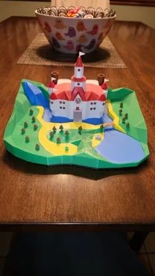 Mario 64 Peach's Castle with Courtyard - Diorama by Arniel86 MakerWorld ...
