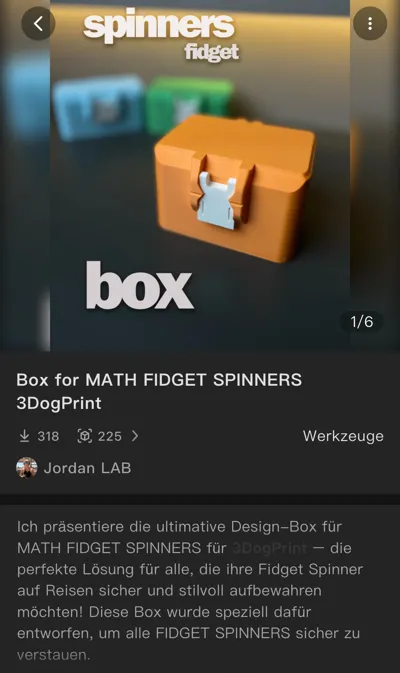 Box for 9 MATH FIDGET SPINNERS (5,5cm) - Free 3D Print Model - MakerWorld