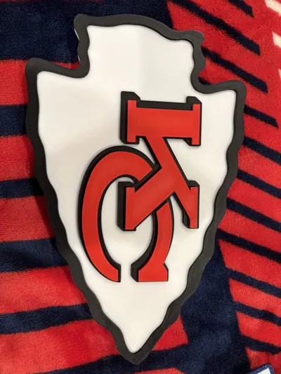 Kansas City Chiefs Arrowhead Logo Wall Sign by Grove3D - MakerWorld