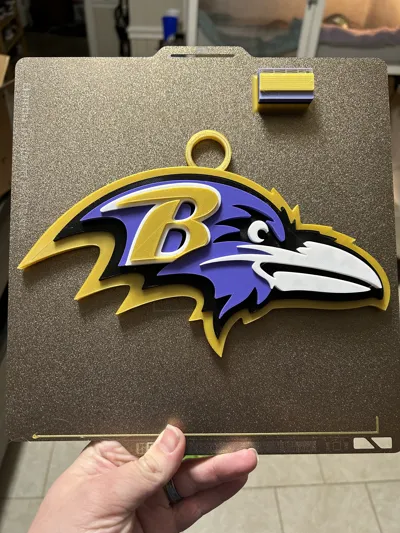 Baltimore Ravens Oversized Necklace, Pendant by Salvadori MakerWorld ...