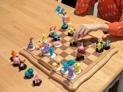 Pokemon Chess Set - remix high poly Remixed by SkinnyKirby MakerWorld ...
