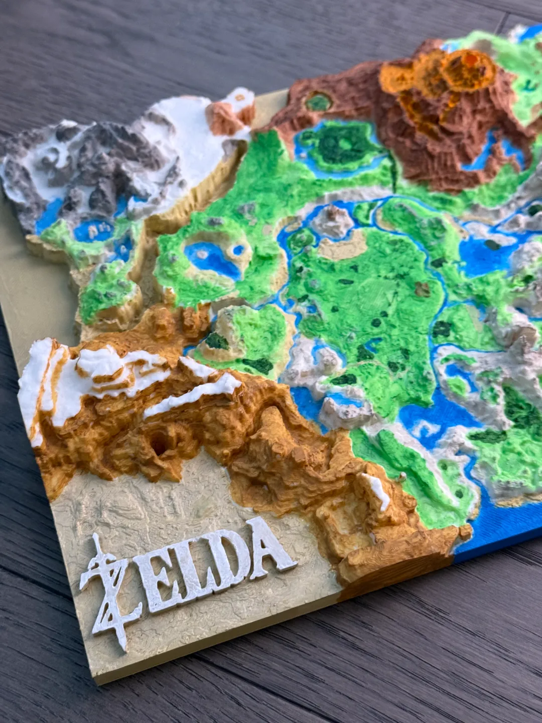 Un fan recrea el mapa de Hyrule de Breath of the Wild con impresión 3D ...