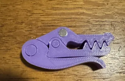 Crocodile Bag Clip With Lock - Print In Place by Nature Hut MakerWorld ...
