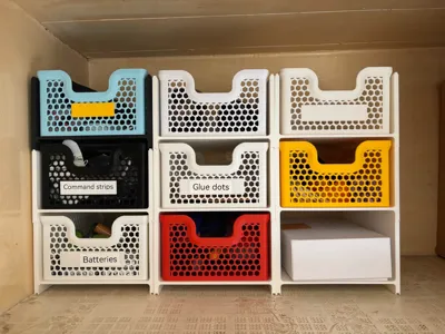 Stacking crate drawers - Free 3D Print Model - MakerWorld