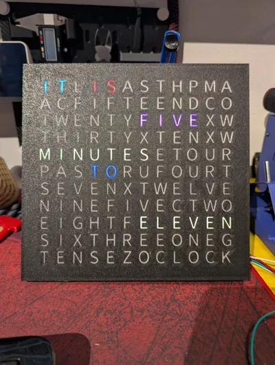 Word Clock by Johniak - MakerWorld