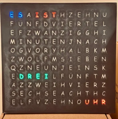 Word Clock by Johniak MakerWorld: Download Free 3D Models