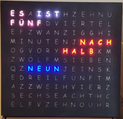 Word Clock by Johniak MakerWorld: Download Free 3D Models