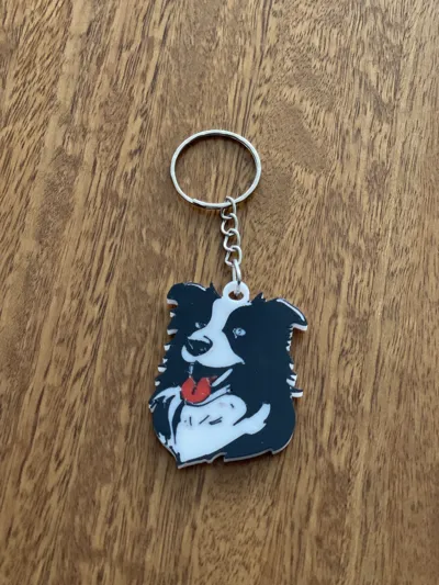 Border Collie Keychain by Miruku - MakerWorld
