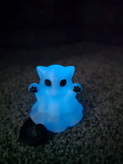 Cute Cat Ghost Paw Halloween by SnK3DD - MakerWorld