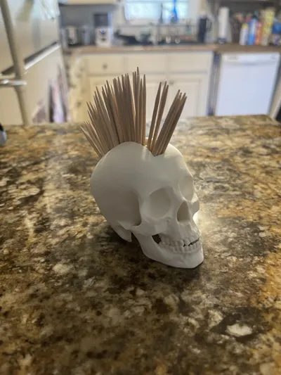 Punk Skull Toothpick Holder Remixed by Papek - MakerWorld