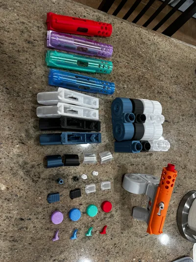 TEC-9 / T-15 water toy gun by QYM 3D 脑洞造物秦一鸣 MakerWorld: Download Free ...