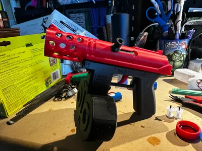 TEC-9 / T-15 water toy gun by QYM 3D 脑洞造物秦一鸣 MakerWorld: Download Free ...