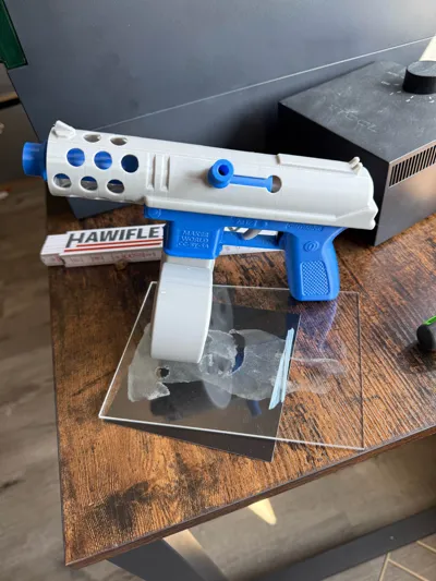 TEC-9 / T-15 water toy gun by QYM 3D 脑洞造物秦一鸣 MakerWorld: Download Free ...