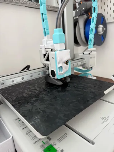 Skull Extruder Front Cover V3 - A1 and A1 Mini - Free 3D Print Model ...