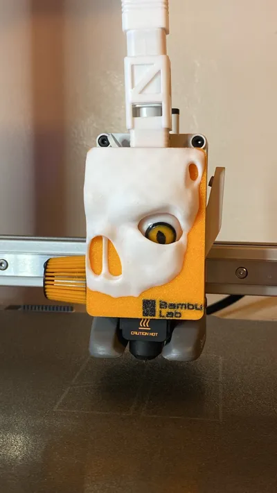Skull Extruder Front Cover V3 - A1 and A1 Mini by MakerViking ...
