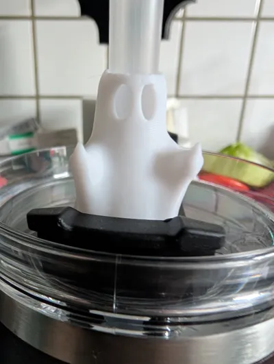 Ghost Stanley Straw Topper by WarrenFab MakerWorld: Download Free 3D Models