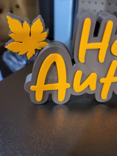 Hello Autumn Sign by Steven MakerWorld: Download Free 3D Models