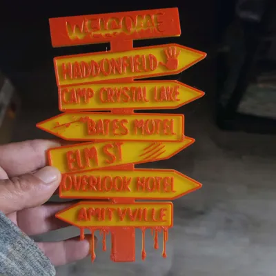 Horror Street Signs by JDreadful MakerWorld: Download Free 3D Models