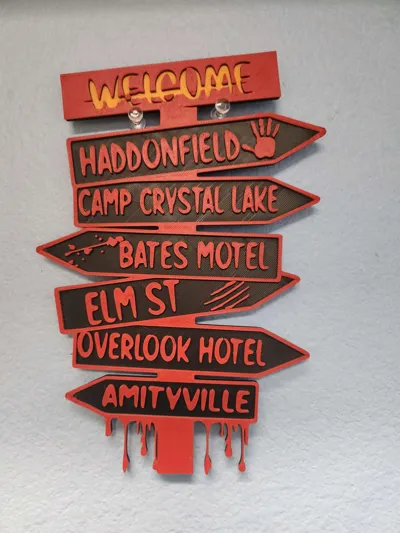 Horror Street Signs - Free 3D Print Model - MakerWorld