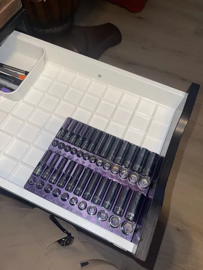 Gridfinity Tekton 1/4 Socket Organizer SAE, Metric by zekesnack ...