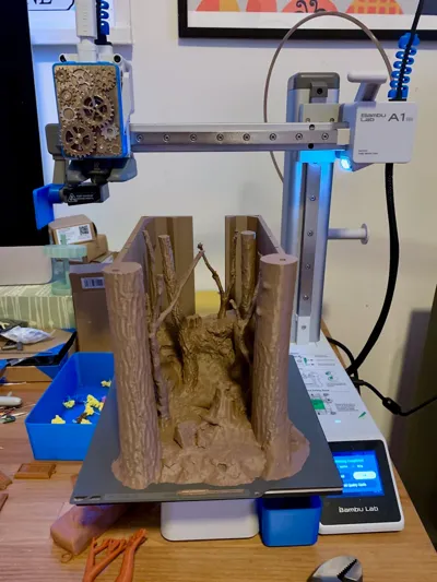 Ozark Mountain Sunset Book Nook by MaKim MakerWorld: Download Free 3D Models