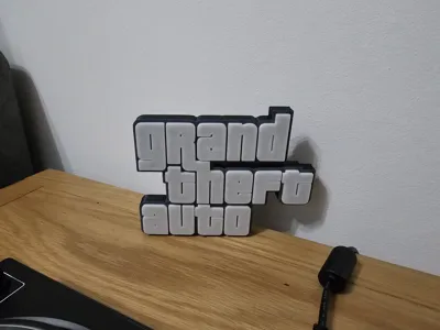 Grand Theft Auto Desk Sign – Iconic GTA Logo by DB Components - MakerWorld