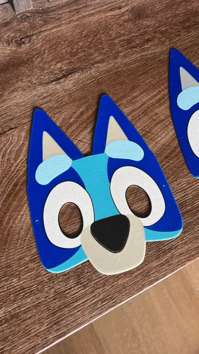Bluey Mask for Kids by edrakko MakerWorld: Download Free 3D Models