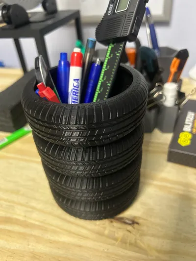 Tire pen organizer Bridgestone pencil holder box by ZECIORTECH ...