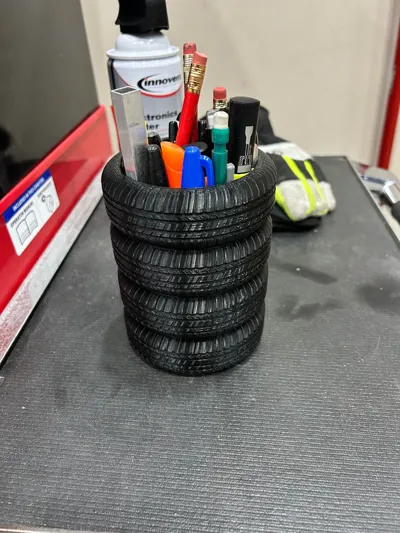 Tire pen organizer Bridgestone pencil holder box by ZECIORTECH ...