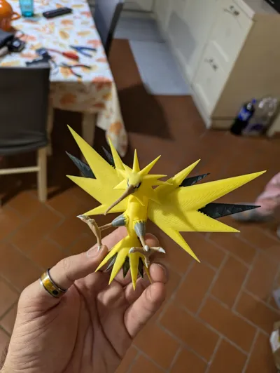 Zapdos (Pokemon) Multiparts 100mm Tall by LCFigure MakerWorld: Download ...