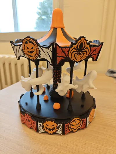 Haunted Halloween Carousel by xxhouse MakerWorld: Download Free 3D Models