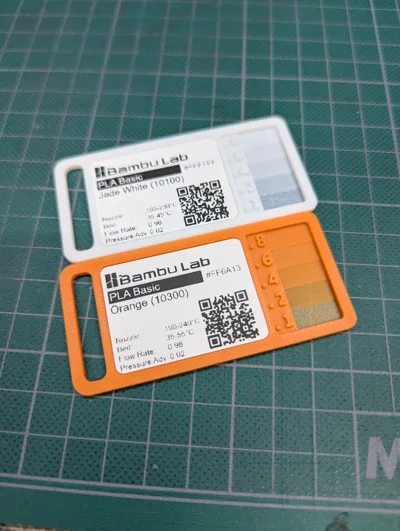 Filament Sample Card by 喵喵mya MakerWorld: Download Free 3D Models