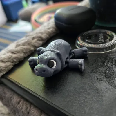 Baby Hippo Flexi -MooDeng Inspired Fidget by sugarpaws3d MakerWorld ...