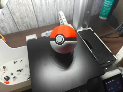 Pokeball with Print-in-Place Hinge Remixed by manormachine MakerWorld ...