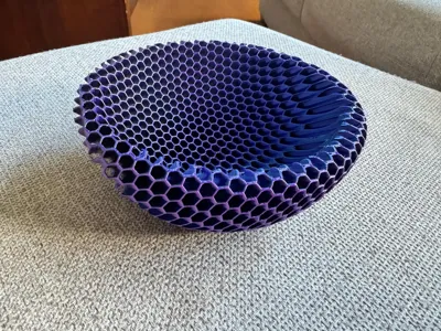 Hexagonal Pattern Bowl with Multicolor Gradient - Free 3D Print Model ...