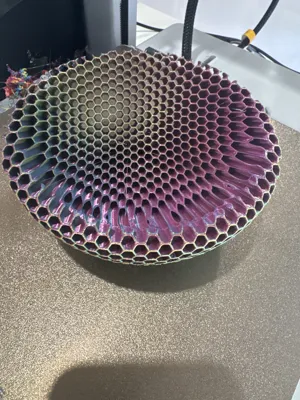 Hexagonal Pattern Bowl with Multicolor Gradient by kingkokos MakerWorld ...