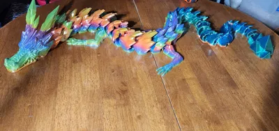 Flexi Long Dragon Crystal tail print in place V2 by Tommy Gun ...